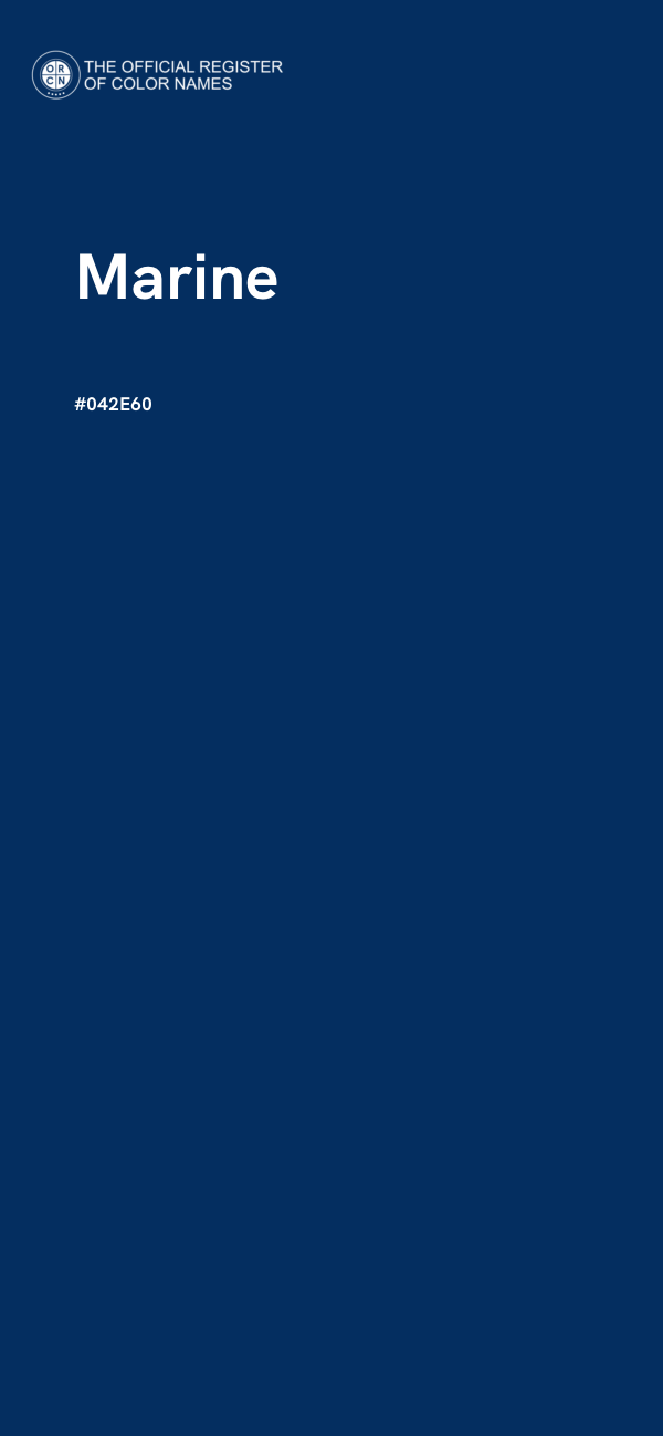 Marine color - #042E60 - The Official Register of Color Names