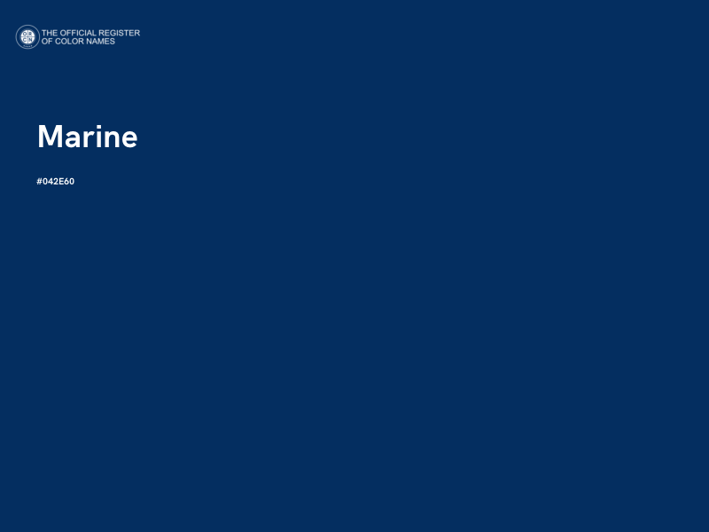 Marine color - #042E60 - The Official Register of Color Names