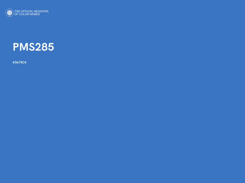 PMS285 color - #3A75C4 - The Official Register of Color Names