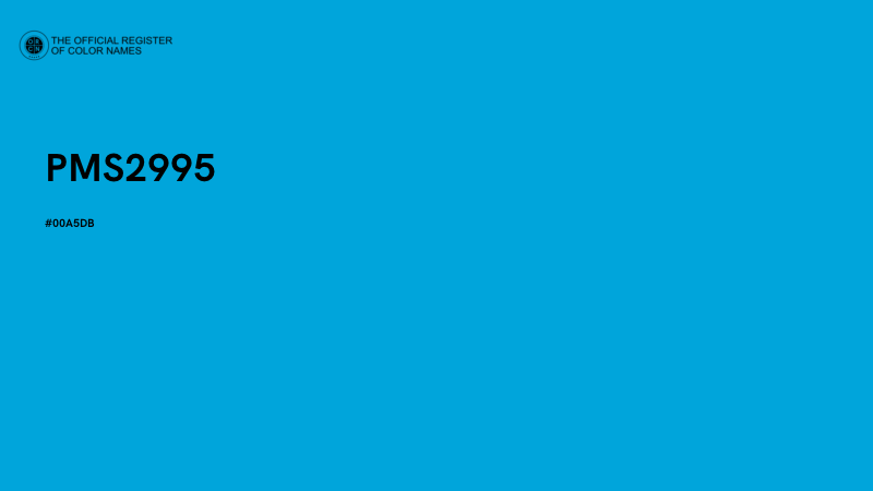 PMS2995 color - #00A5DB - The Official Register of Color Names