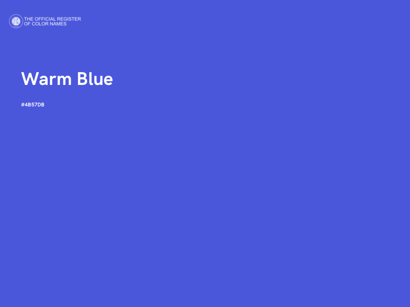 Warm Blue color - #4B57DB - The Official Register of Color Names